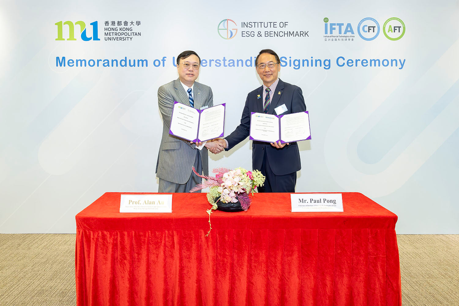 MoU Signing with HKMU – Institute of Financial Technologists of Asia